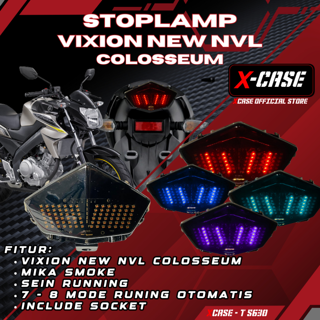 Jual X-Case Stoplamp Vixion New NVL NVX Running Otomatis 7 8 Mode ...