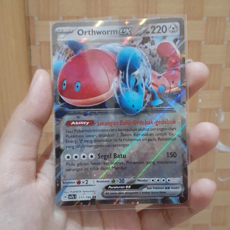 Jual Orthworm EX RR SV7S 117/166 Pokemon TCG Indonesia Trading Card Game | Shopee Indonesia