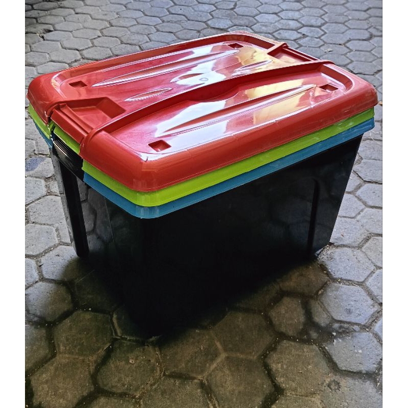 Jual Box Penyimpanan 50L Hitam Box Container Serbaguna Anti Rayap ...