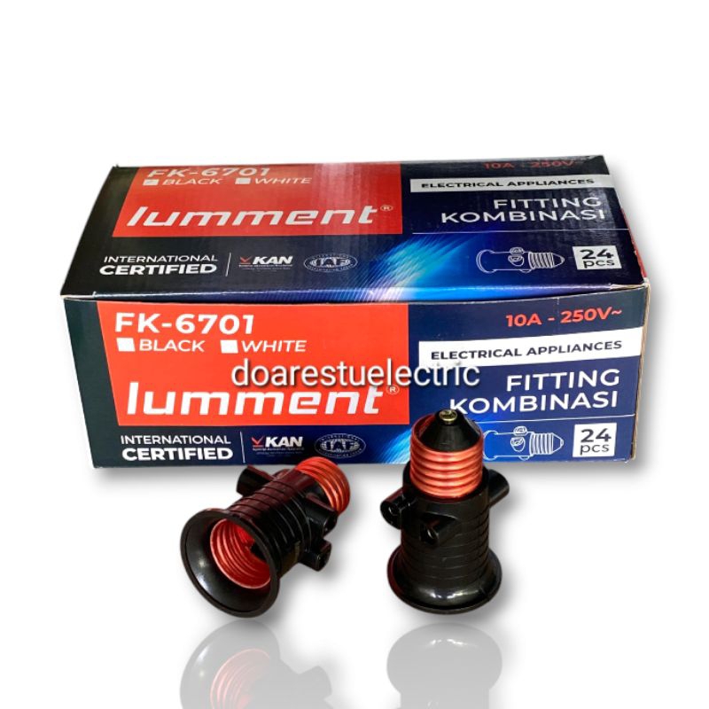 Jual Fiting Kombinasi Lumment E27 Cabang Fitting Lampu Hitam | Shopee ...