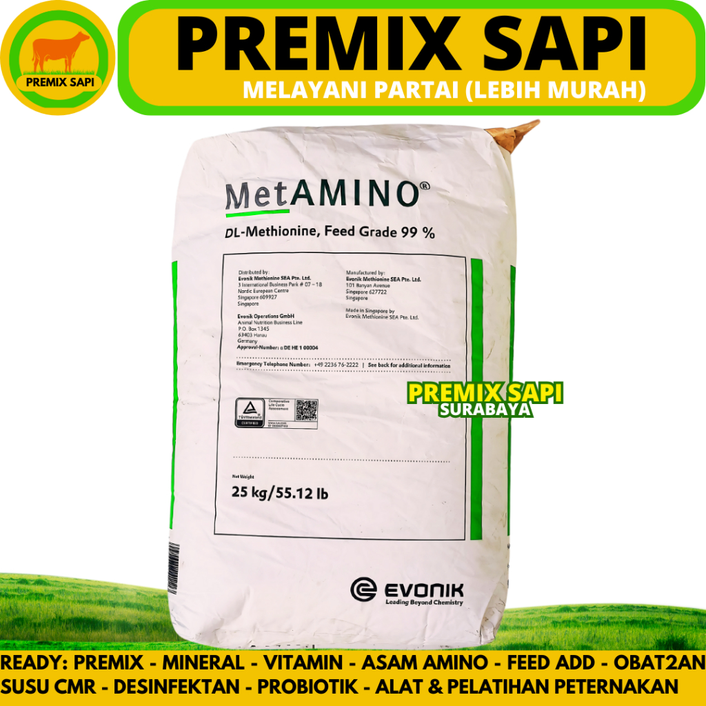 Jual DL METHIONINE METAMINO EVONIK - Asam Amino Pemacu Pertumbuhan ...
