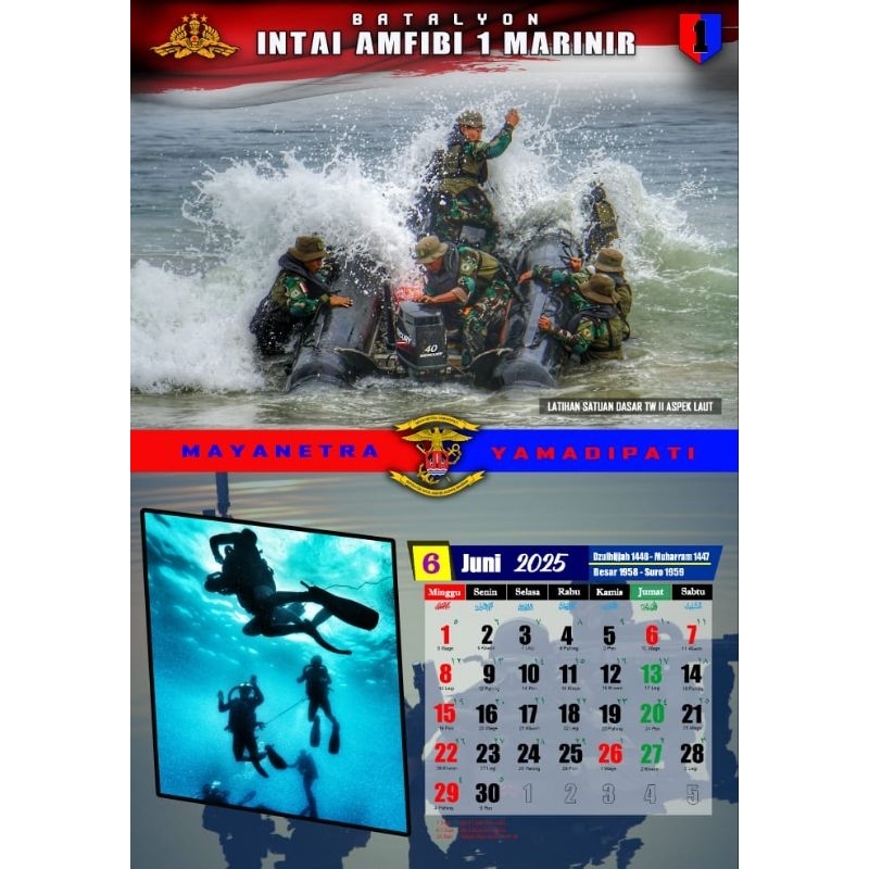 Jual kalender intai para amfibi marinir ( IPAM)2025 | Shopee Indonesia