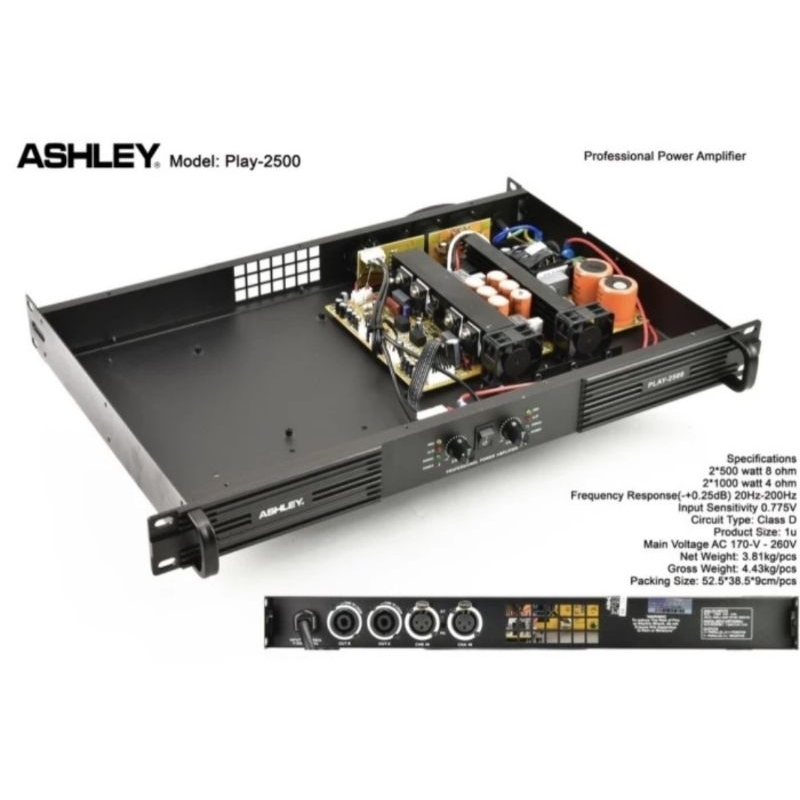 Jual Power Ashley Play 2500 Original Amplifier 2 Channel Class D ...