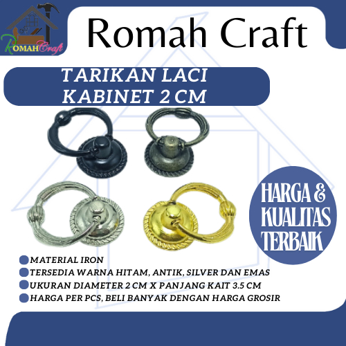 Jual GR. +Baut Tarikan laci kabinet 2 cm P.T Knob drawer kotak box ...