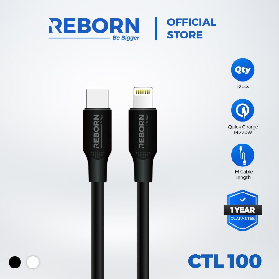 Jual Kabel Data Reborn CTL100 Panjang 1Meter Type C to Lightning Fast ...