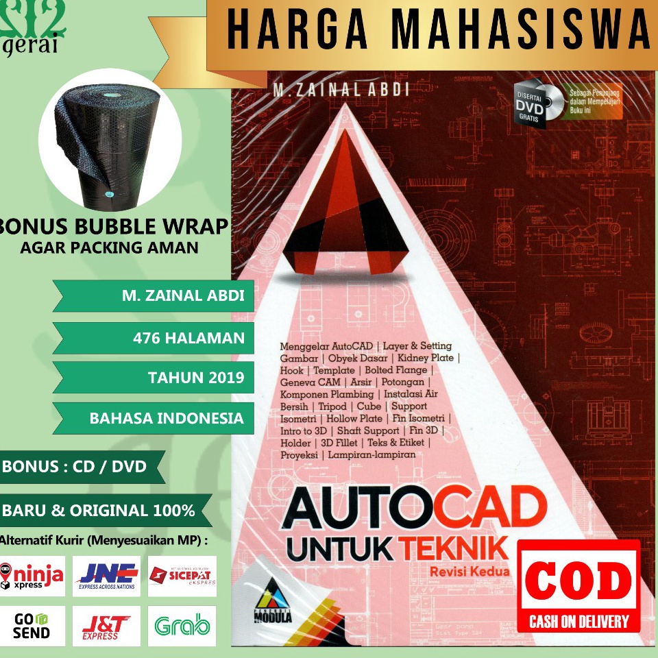 Jual KODE X83A BUKU AUTOCAD UNTUK TEKNIK REVISI 2 M ZAINAL ABDI HARGA ...