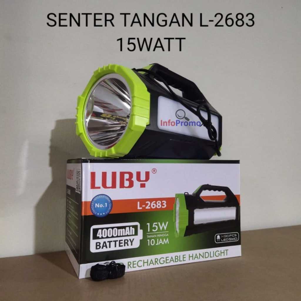 Jual Senter Besar Luby L-2683 Emergency LED 15 Watt Rechargeable ...
