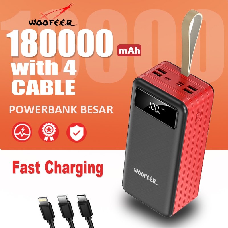Jual WOOFEER powerbank hp power bank robot original 180000mAh power ...