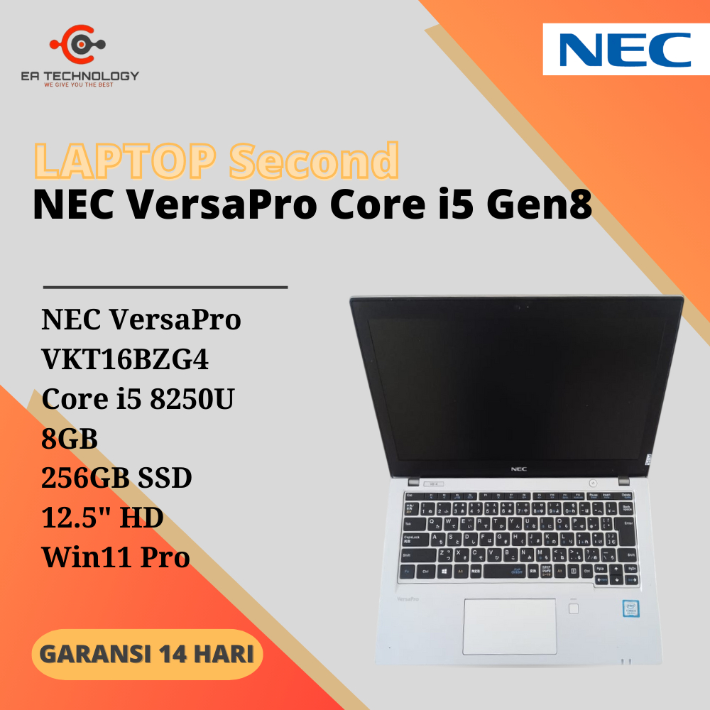Jual NEC VersaPro-VKT16BZG4 Core i5-8250U 8GB 256SSD 12.5" HD Win11 Pro ...