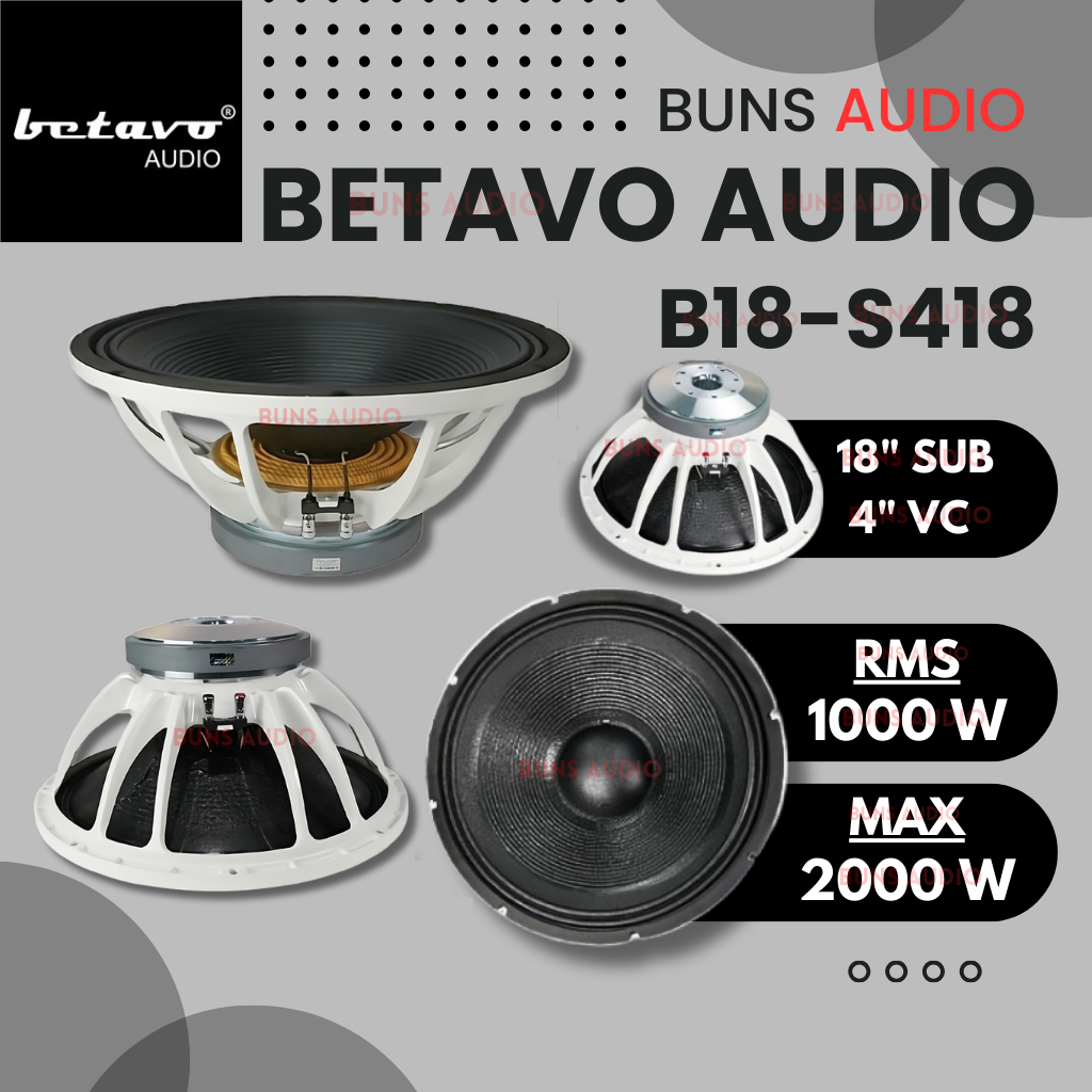 Jual Betavo Audio B18-S418 18 Inch Speaker Subwoofer with 4 Inch Voice ...