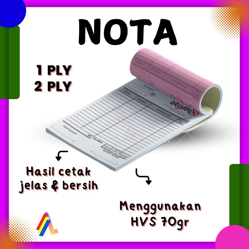 Jual Cetak Nota Hitam Putih Free Custom | Shopee Indonesia