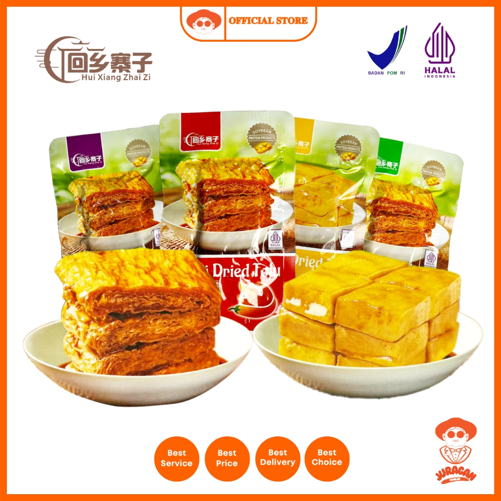 Jual (HALAL) La si Dried tofu Cemilan Instant Dried Tofu Snack / Tahu ...