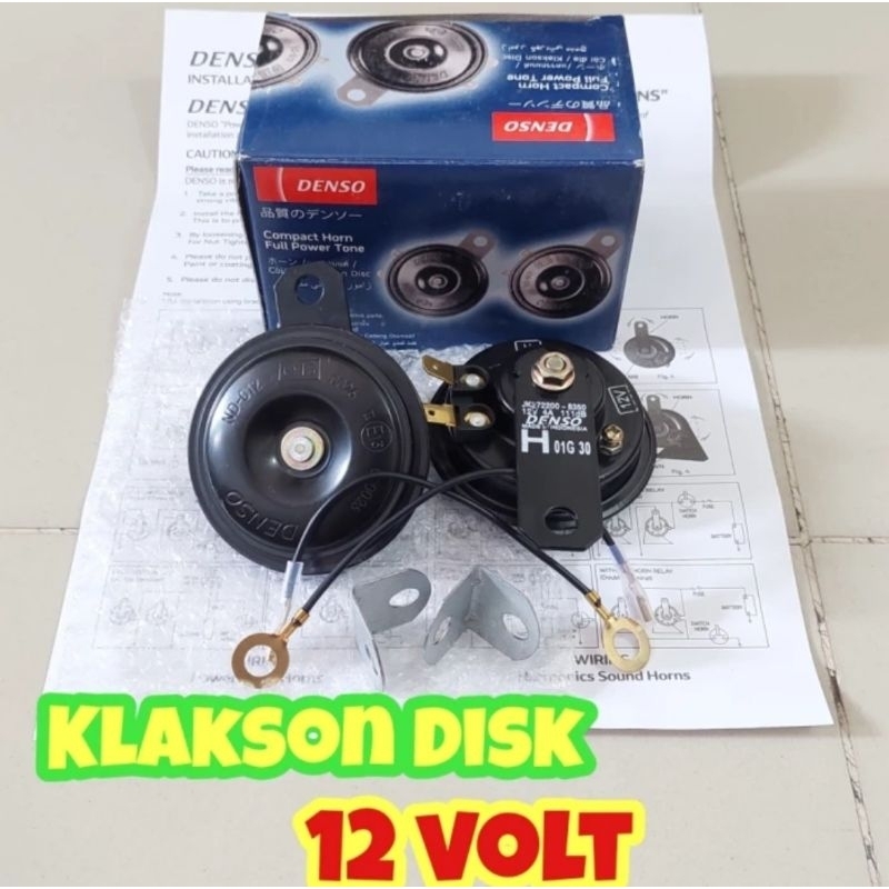 Jual Klakson Disk merek DENSO 12 Volt 1 set (2pcs) | Shopee Indonesia