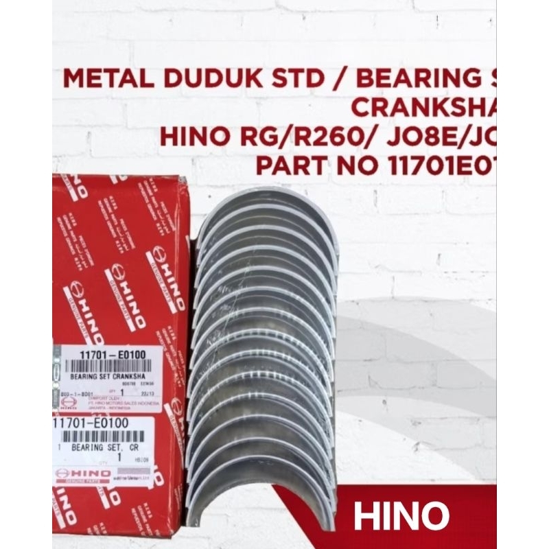 Jual BEARING CRANKSHAFT J08E & JO8C HINO RG / 11701-E0100/12140 METAL ...
