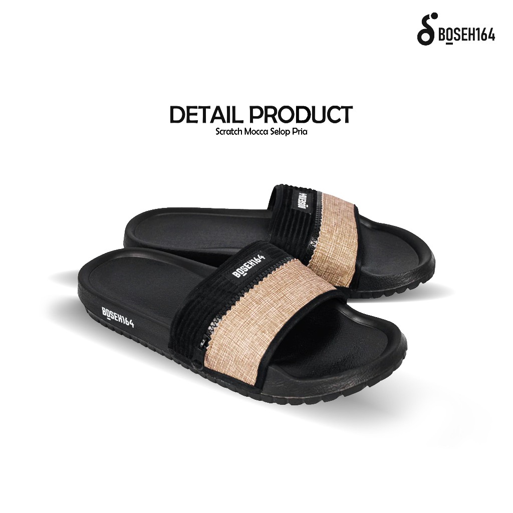 Jual Boseh164 Sandal Scratch Mocca Slipper Pria | Shopee Indonesia