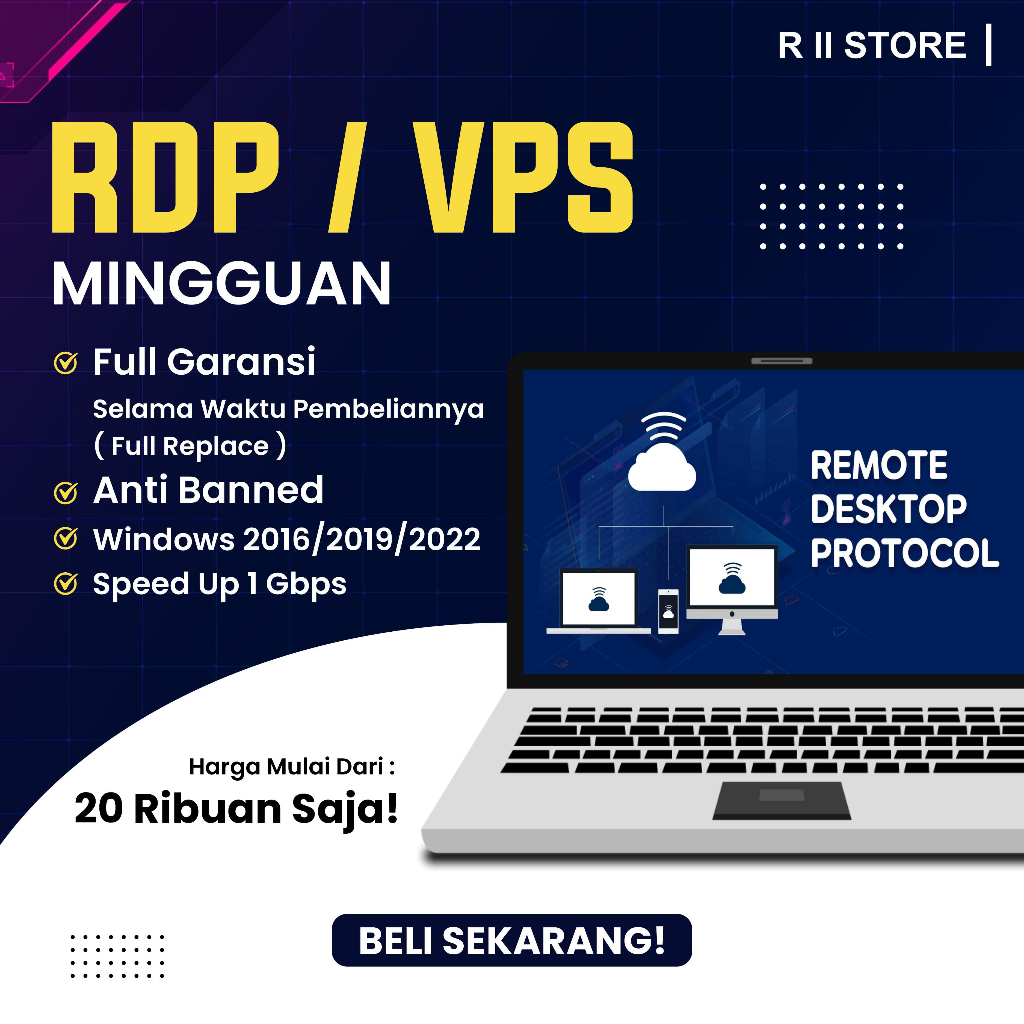 Jual RDP/VPS MINGGUAN | Shopee Indonesia