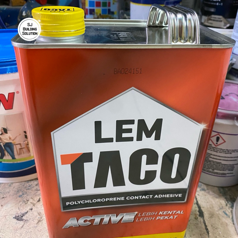Jual Lem TACO Serba Guna 10 Kg Active Lem Kuning HPL Karpet Kayu Vinyl | Shopee Indonesia