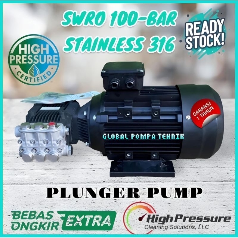 Jual SWRO Pump high pressure pump 15Lpm 100 Bar 3KW LB1510 with motor ...