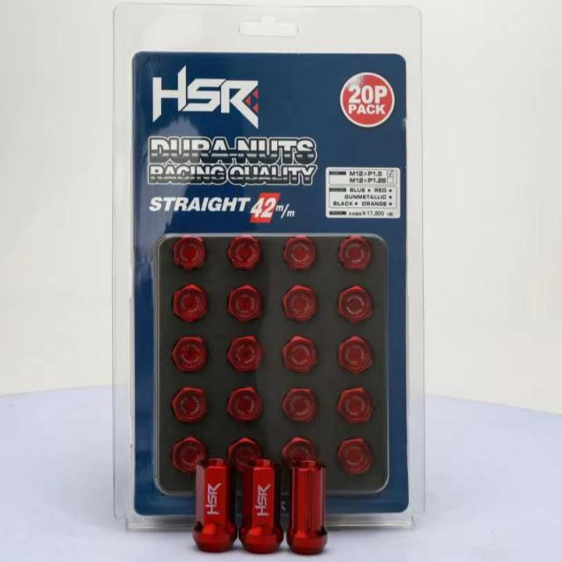 Jual Baut/Mur Roda Racing HSR DURA NUT HSR RED 1,5 - Baut Roda Velg ...