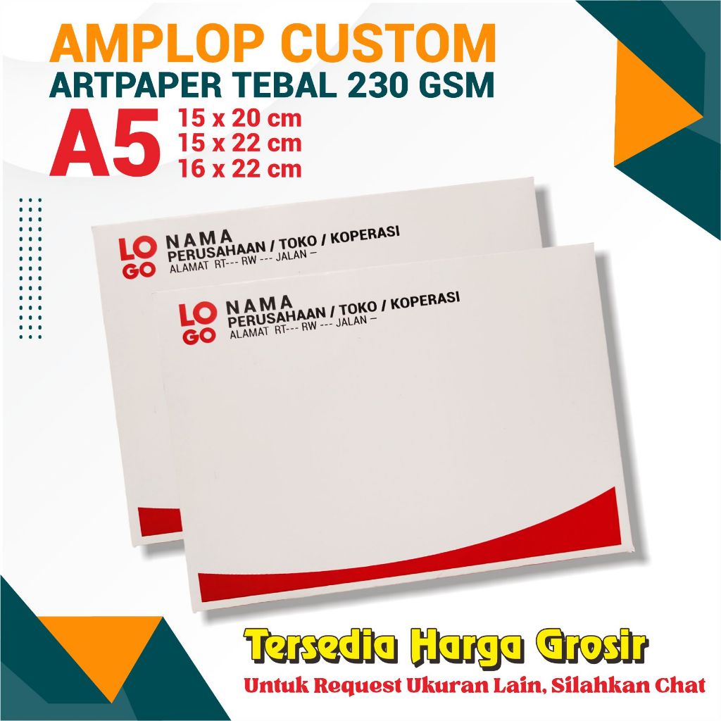 Jual Amplop Custom | Amplop 15x20 cm Custom Desain | Amplop ArtPaper ...