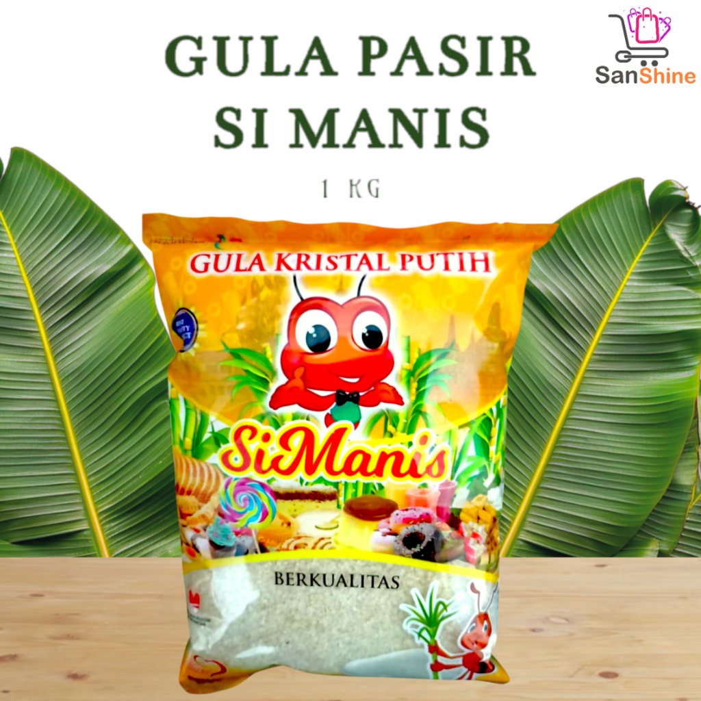 Jual (PROMO) GULA PASIR KEMASAN SI MANIS 1KG | Shopee Indonesia