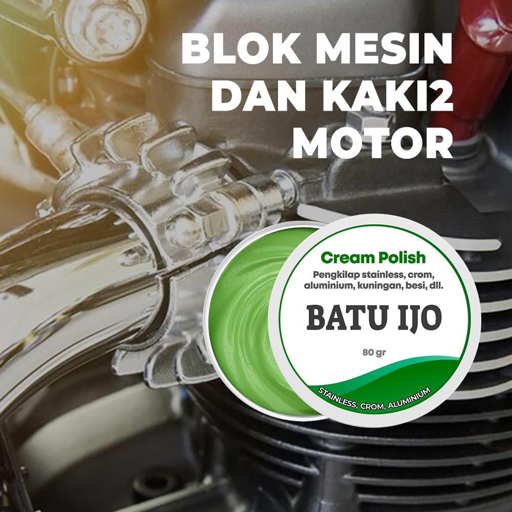 Jual K025 - 80gr Krim Batu Ijo Polish Cream Hijau Poles Pengkilap Mesin ...