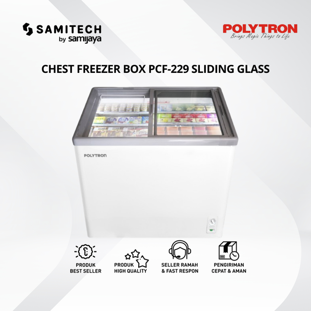 Jual Chest Freezer POLYTRON Sliding Glass 200 liter PCF 229 | Shopee ...