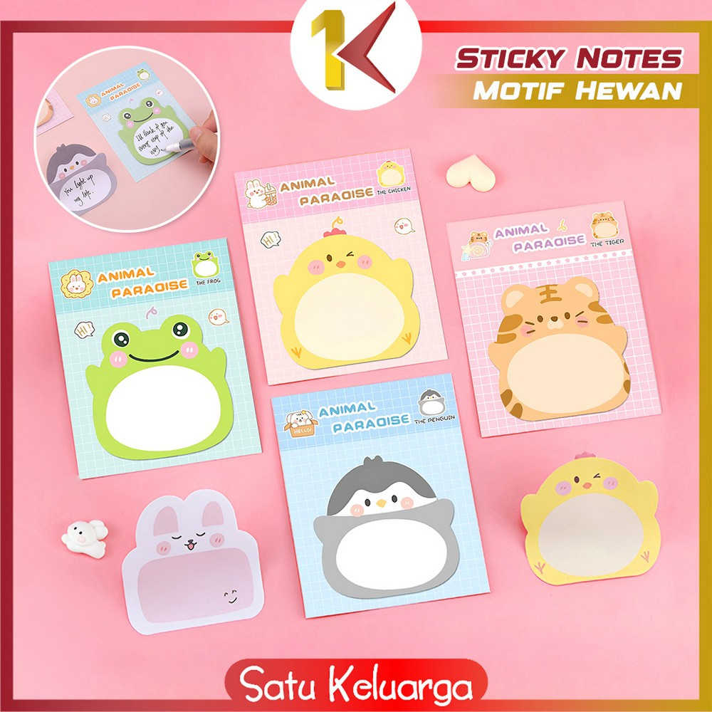 Jual SK-A103 Sticky Notes Motif Hewan Isi 20 Lembar / Tempelan Kertas ...