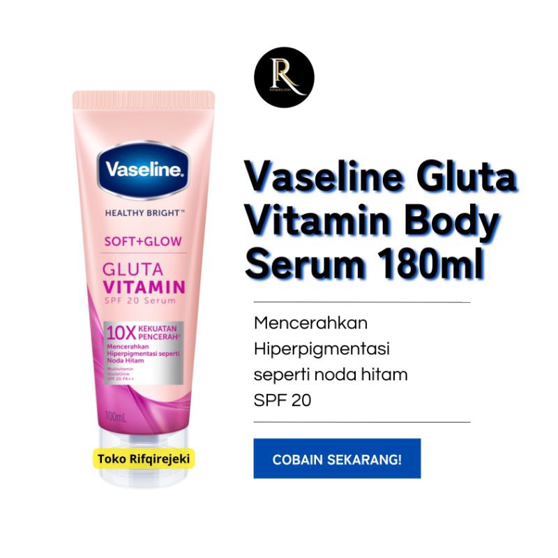 Jual Vaseline Gluta Vitamin Body Serum SPF 20 180ML | Shopee Indonesia
