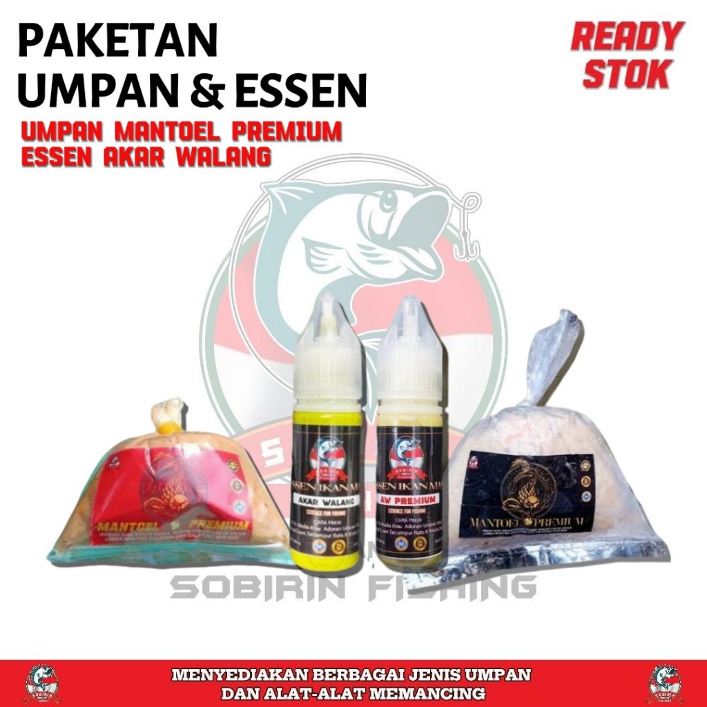Jual paket umpan mantoel premium dan essen akar walang bervarian ...