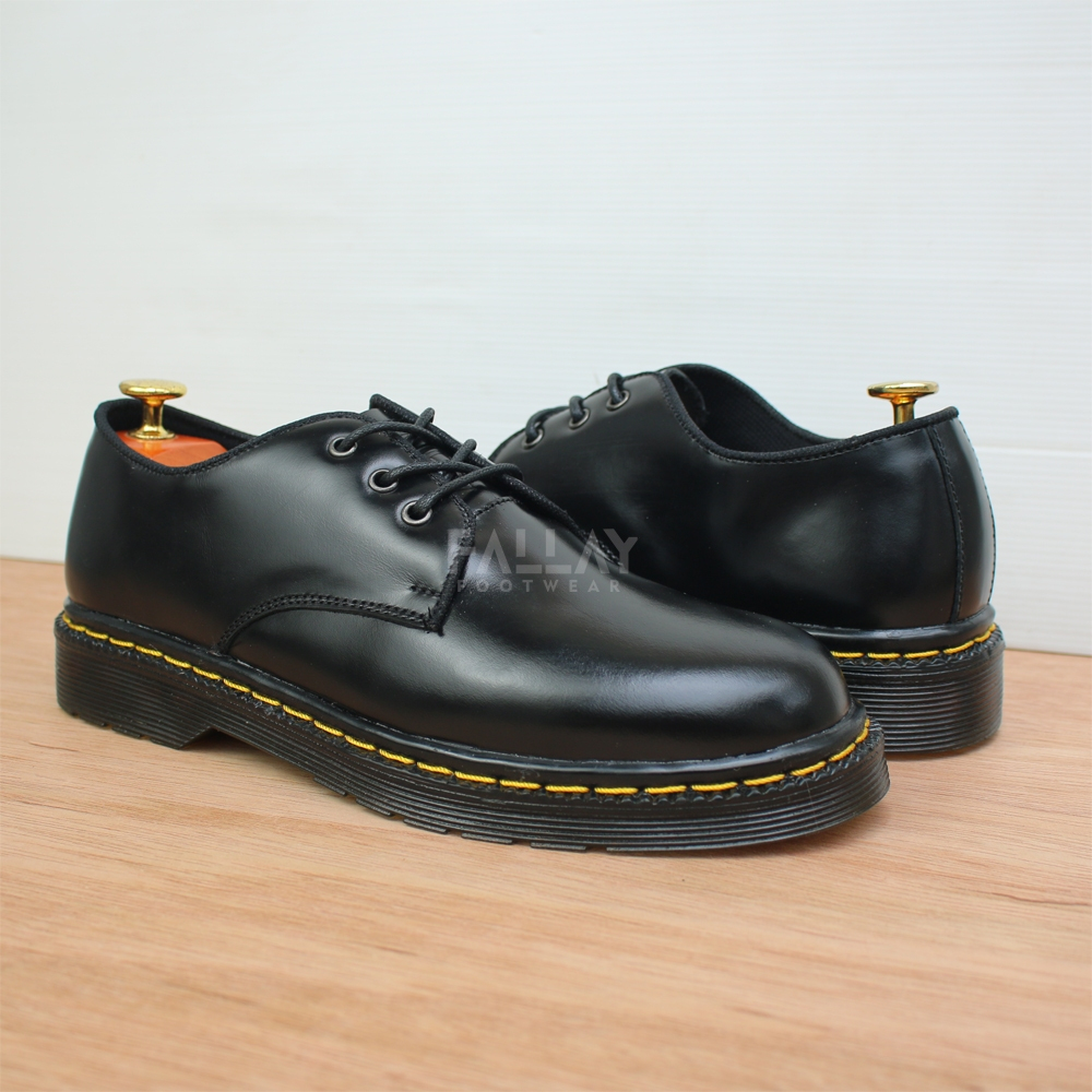 Jual RAINA - Docmart Black Hitam Sepatu Formal Pria Wanita Casual Kerja ...