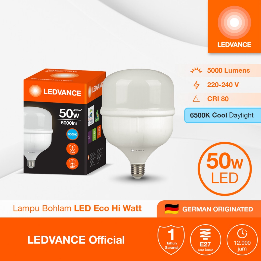 Jual LEDVANCE LED ECO Hi Watt 50W Lampu Bohlam Kapsul Cool Daylight ...