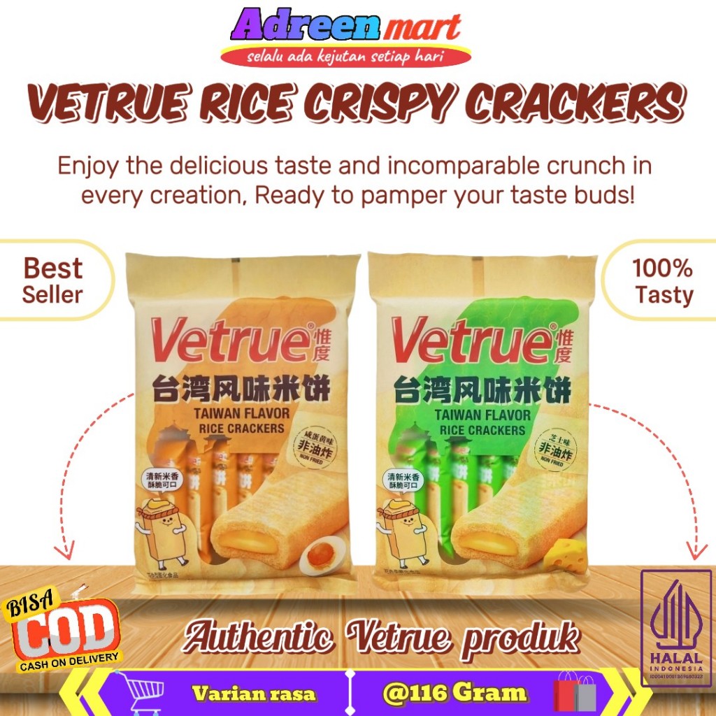 Jual Vetrue Japanese Taiwan Rice Crispy Crackers Krekers Beras Aneka ...