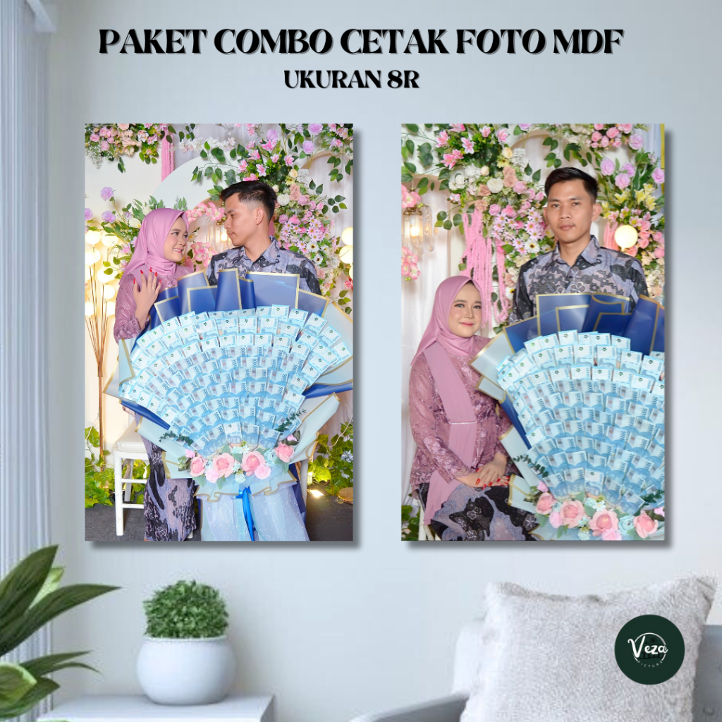 Jual ( ISI 2 PCS) PAKET COMBO CETAK FOTO PLUS BINGKAI UK 8R ( 30CM X ...
