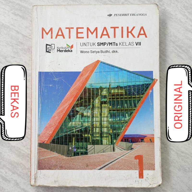 Jual Buku MTK Matematika Kelas 7 VII 1 SMP MTS Penerbit Erlangga Kurikulum Merdeka - Wono Setya ...