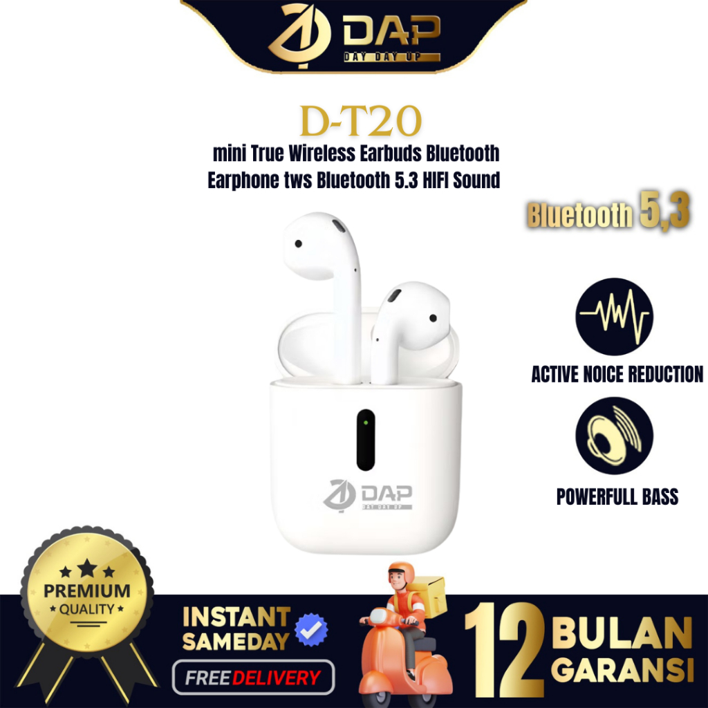 Jual DAP D-T20 mini True Wireless Earbuds Bluetooth Earphone tws ...