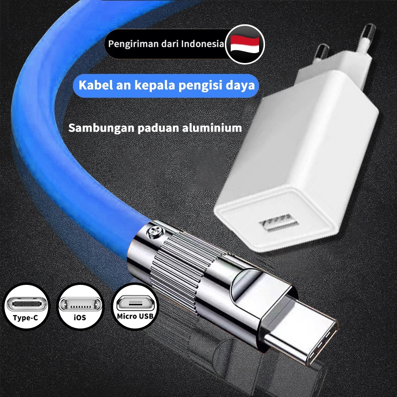 Jual Kabel Data Fast Charging Kabel Casan Tipe C Micro USB ios dengan ...