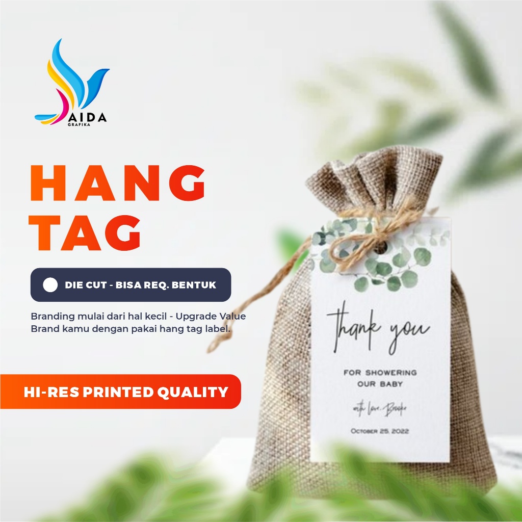 Jual Aida Grafika - Cetak Hagtag Label Custom Bentuk Full Colour ...
