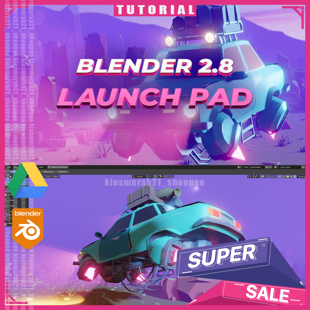Jual Blender 3D - CGBoost - Blender 2.8 Launchpad 3D Blender Tutorial ...