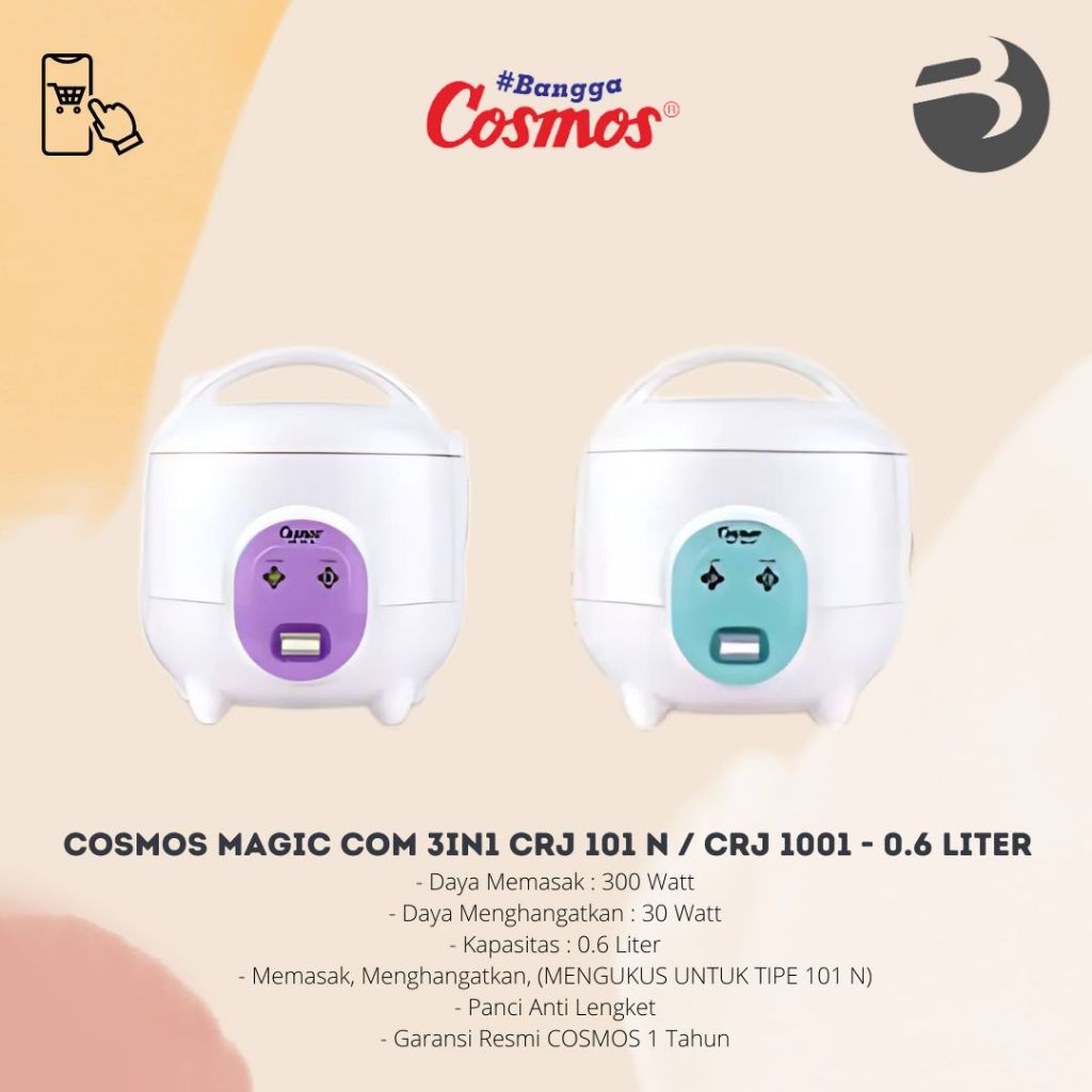 Jual Cosmos Magic Com 3in1 CRJ 101 N / CRJ 1001 - 0.6 Liter | Shopee ...
