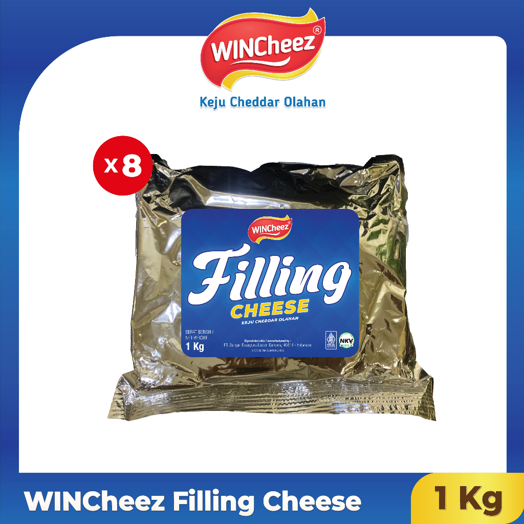 Jual WINCheez Keju Filling Cheese 1 KG x 1 Karton Isi 8 Pcs | Shopee ...