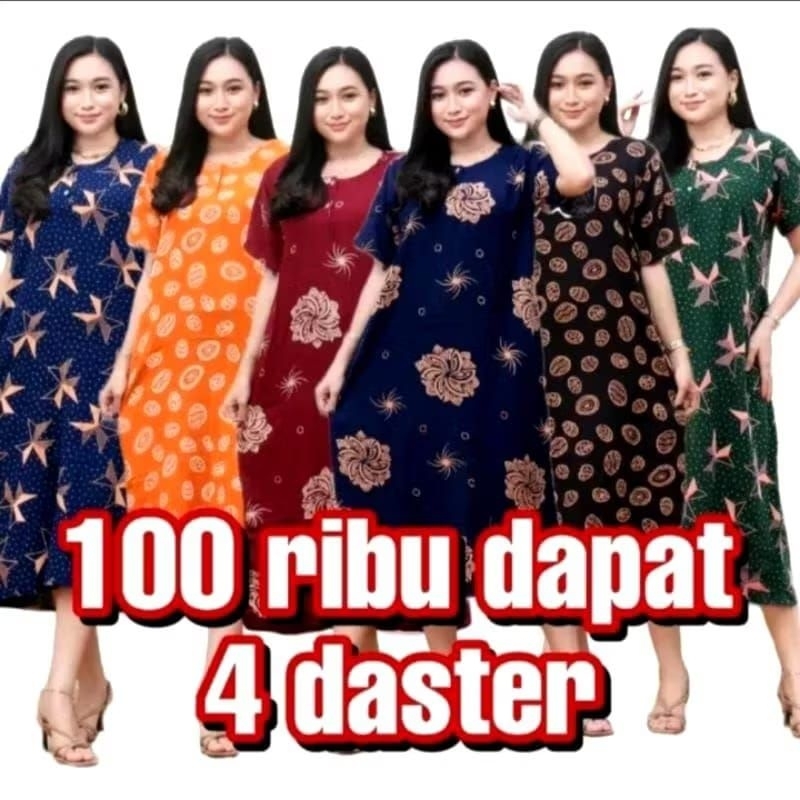 Jual Paket Hemat 100 Ribu Dapat 4 Pcs Daster Rayon Jumbo berbagai motif ...