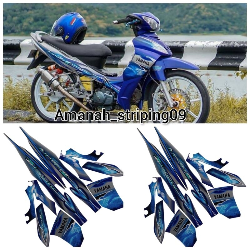 Jual Striping motor yamaha Jupiter z burung hantu warna silver biru ful ...