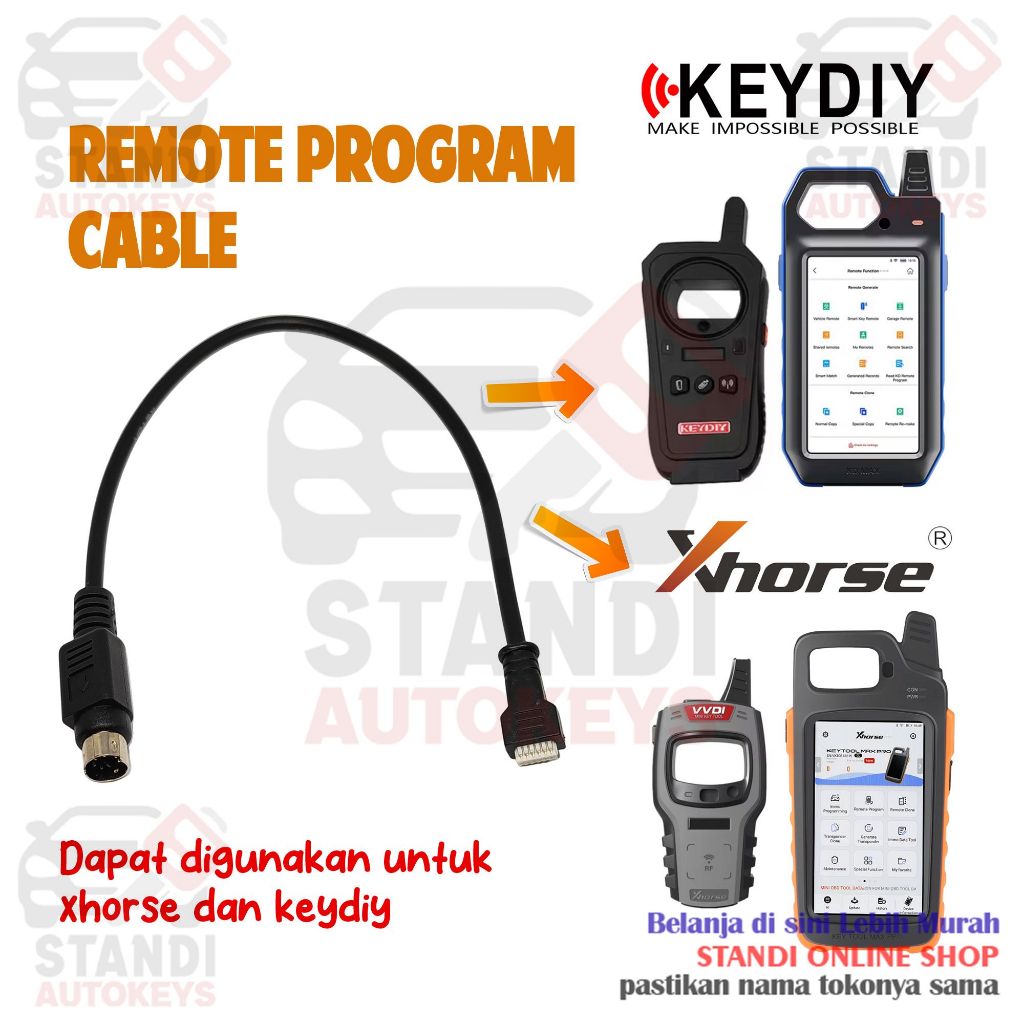 Jual Kabel Program Remote Untuk Alat Key Programming Xhorse VVDI Mini Key Tool Max KeyDIY KD X2 ...