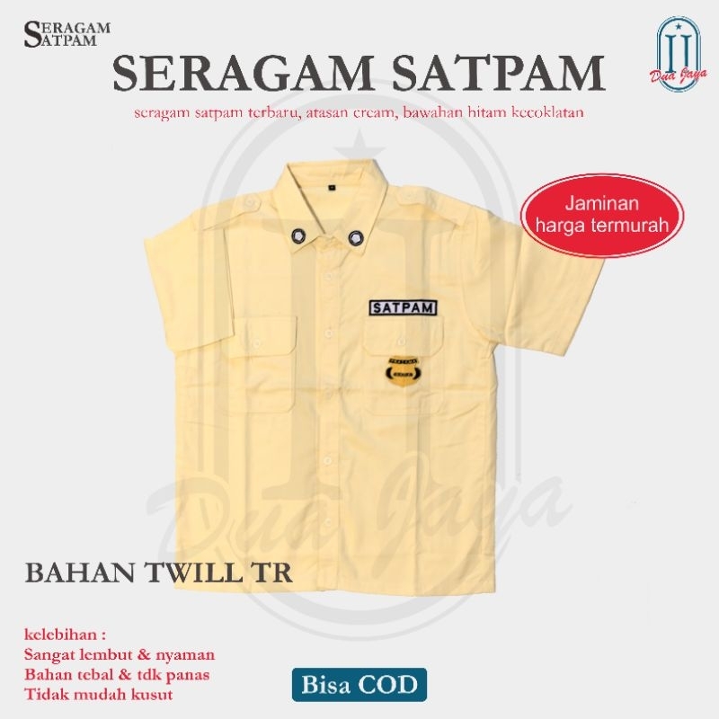 Jual Seragam Atasan Baju Satpam PDH Security Terbaru Krem | Shopee Indonesia
