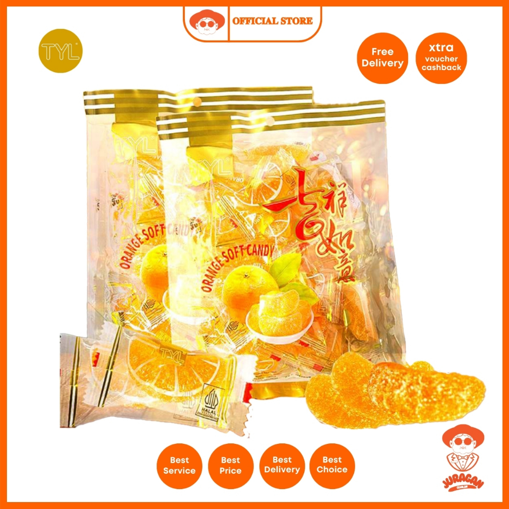 Jual TYL Orange Soft Candy Jelly Jeruk Mandarin 500gr Permen Lunak Rasa ...