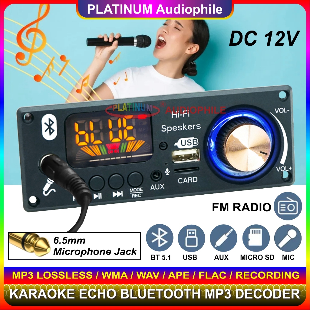 Jual Modul MP3 Decoder Bluetooth Karaoke echo Recording Multimedia ...