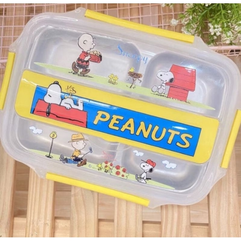 Jual lunch box snoopy lunch box stainless karakter snoopy kotak makan ...