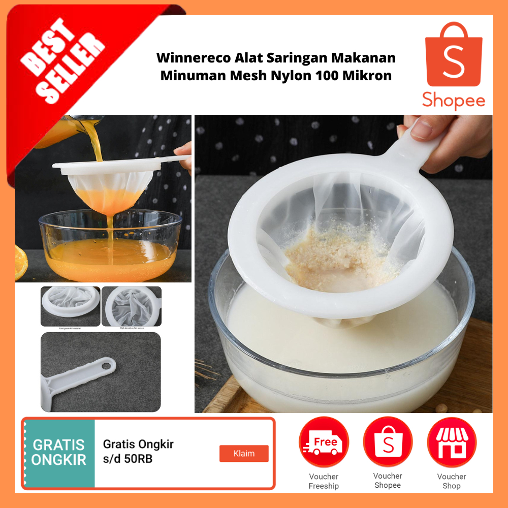 Jual Alat Saringan Makanan Minuman Mesh Nylon 100 Mikron / Saringan ...
