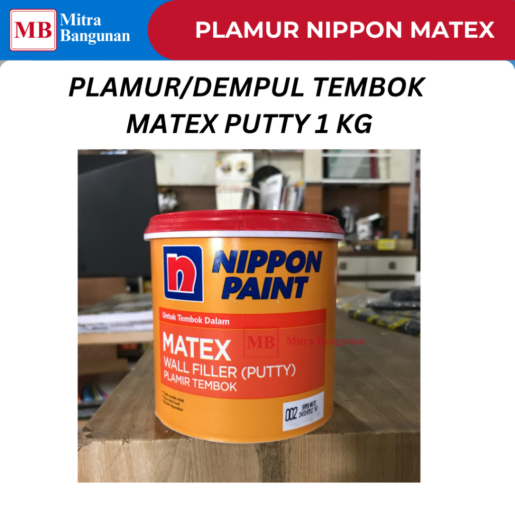 Jual NIPPON PAINT MATEX PUTTY PLAMUR TEMBOK / PLAMIR TEMBOK / DEMPUL TEMBOK / WALL FILLER 1 KG ...